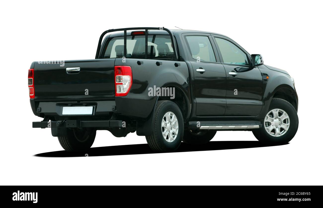 Pick up 4x4 back view Cut Out Stock Images & Pictures - Alamy