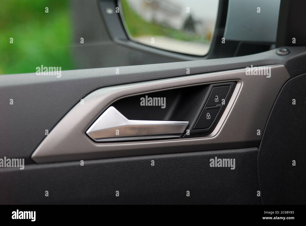 car door handles and central locking Stock Photo - Alamy