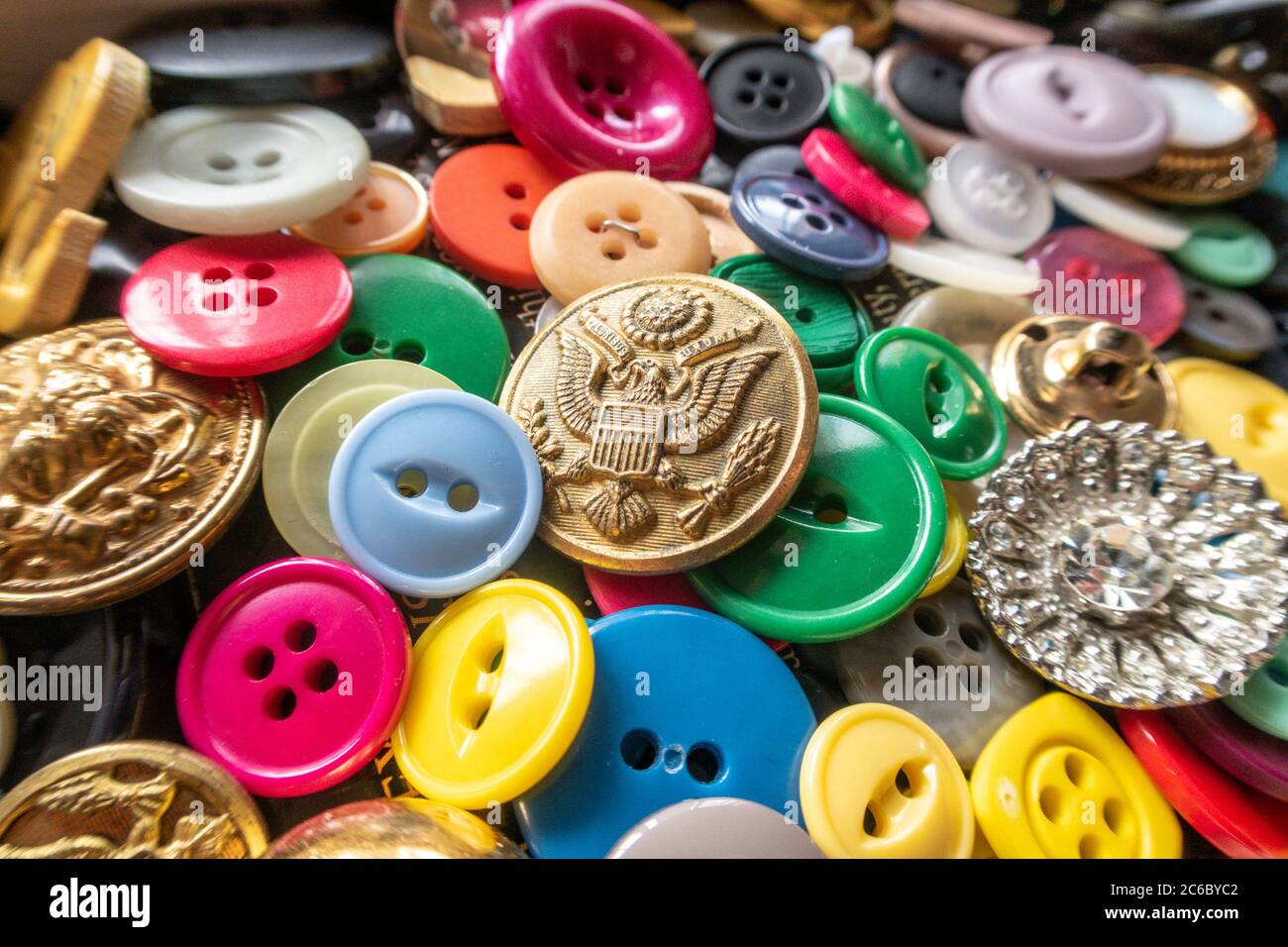 Vintage Button Collection Stock Photo - Alamy