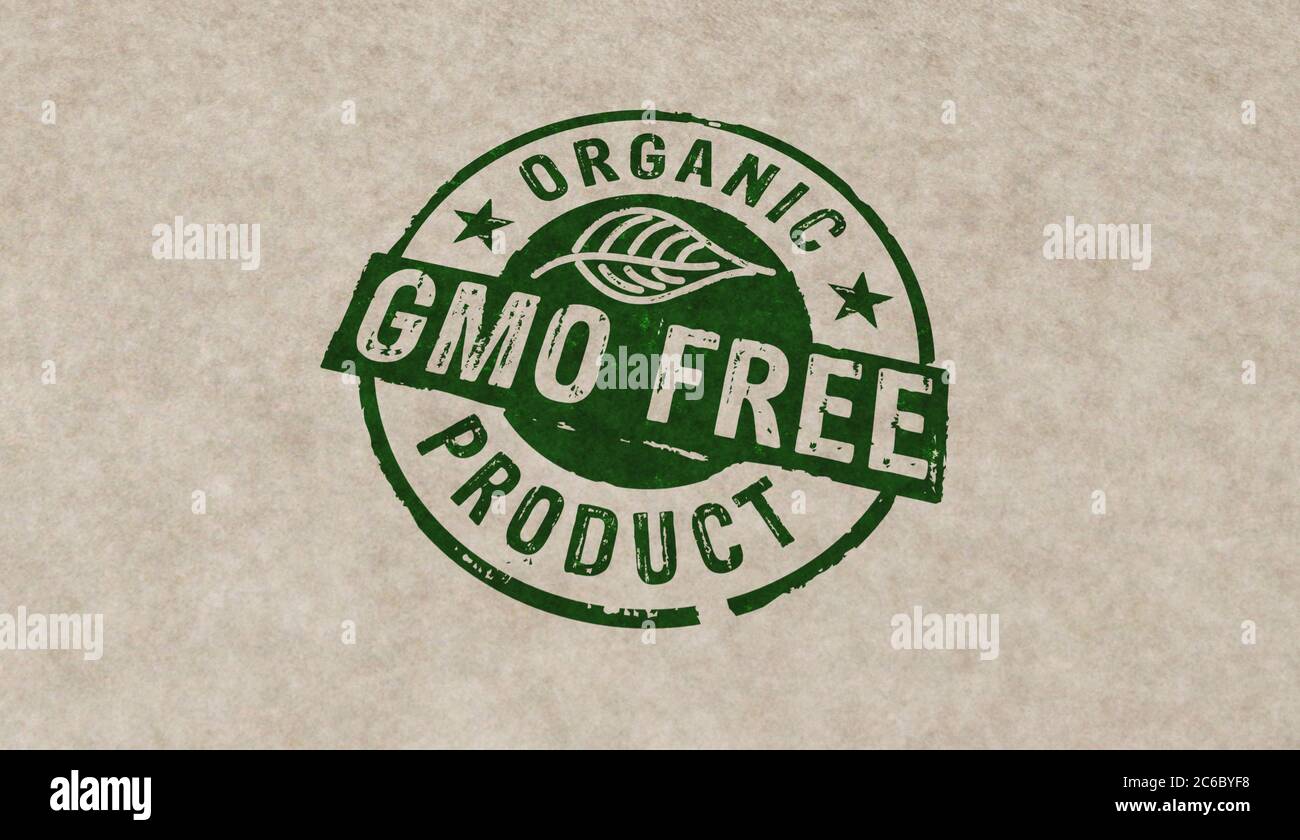 GMO free organic product stamp icons in few color versions. Ecology ...