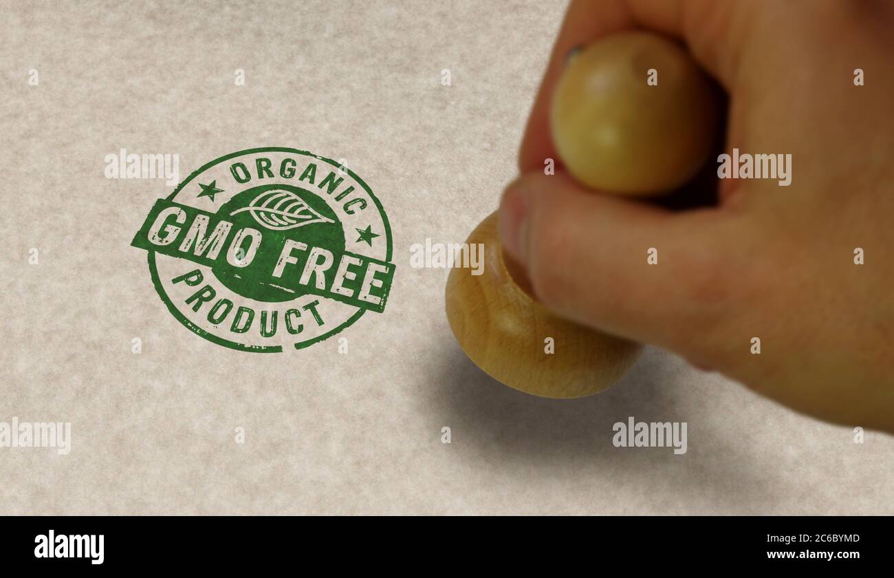 Gmo free stamp hi-res stock photography and images - Alamy