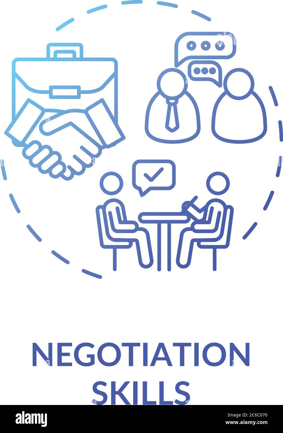Negotiations skills concept icon. Business partnership. Successful ...
