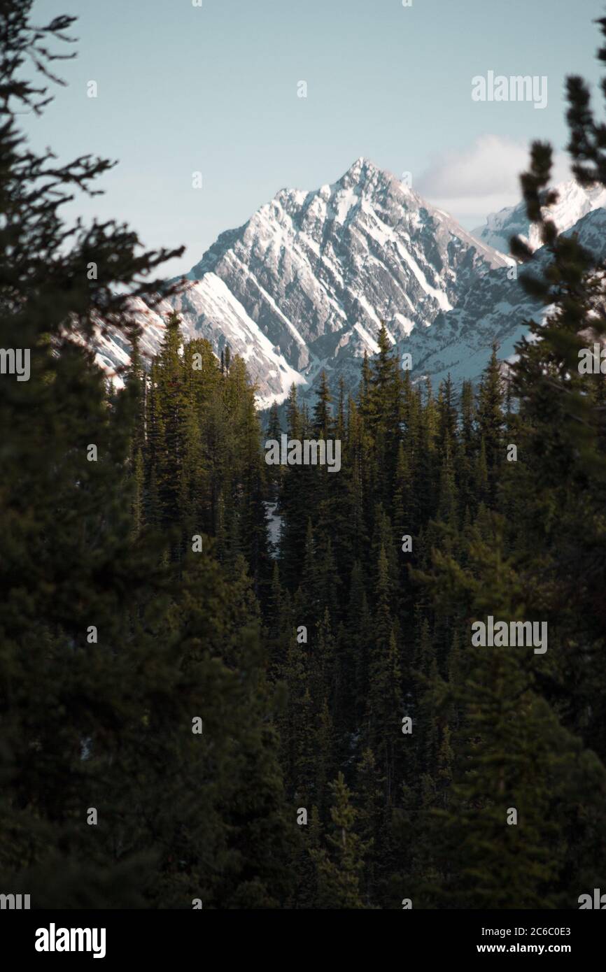 Snowy Mountain Peak Stock Photo - Alamy