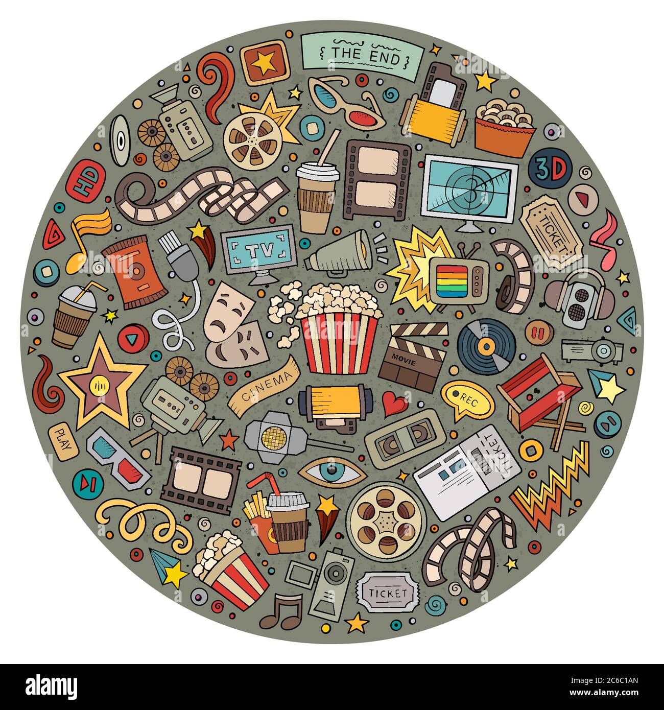 Movie comic media Stock Vector Images - Alamy