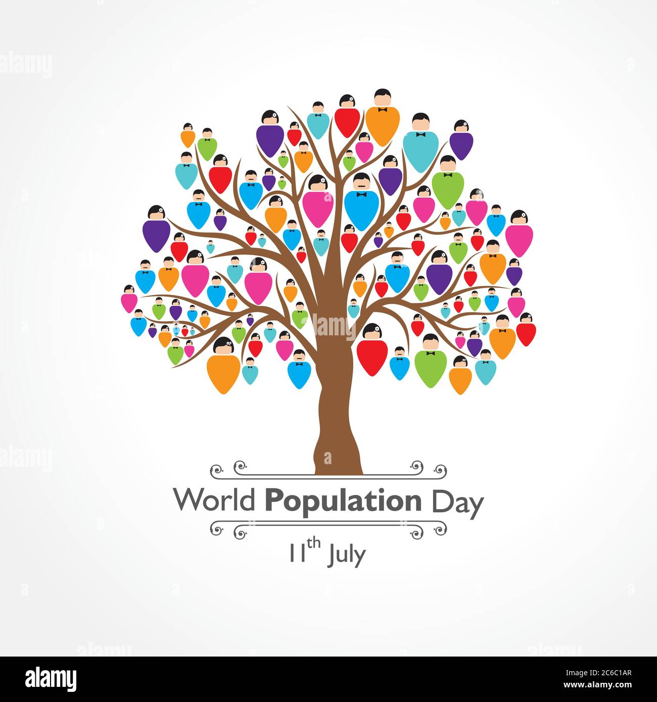 Illustration of World Population Day observed on 11th July Stock Vector ...