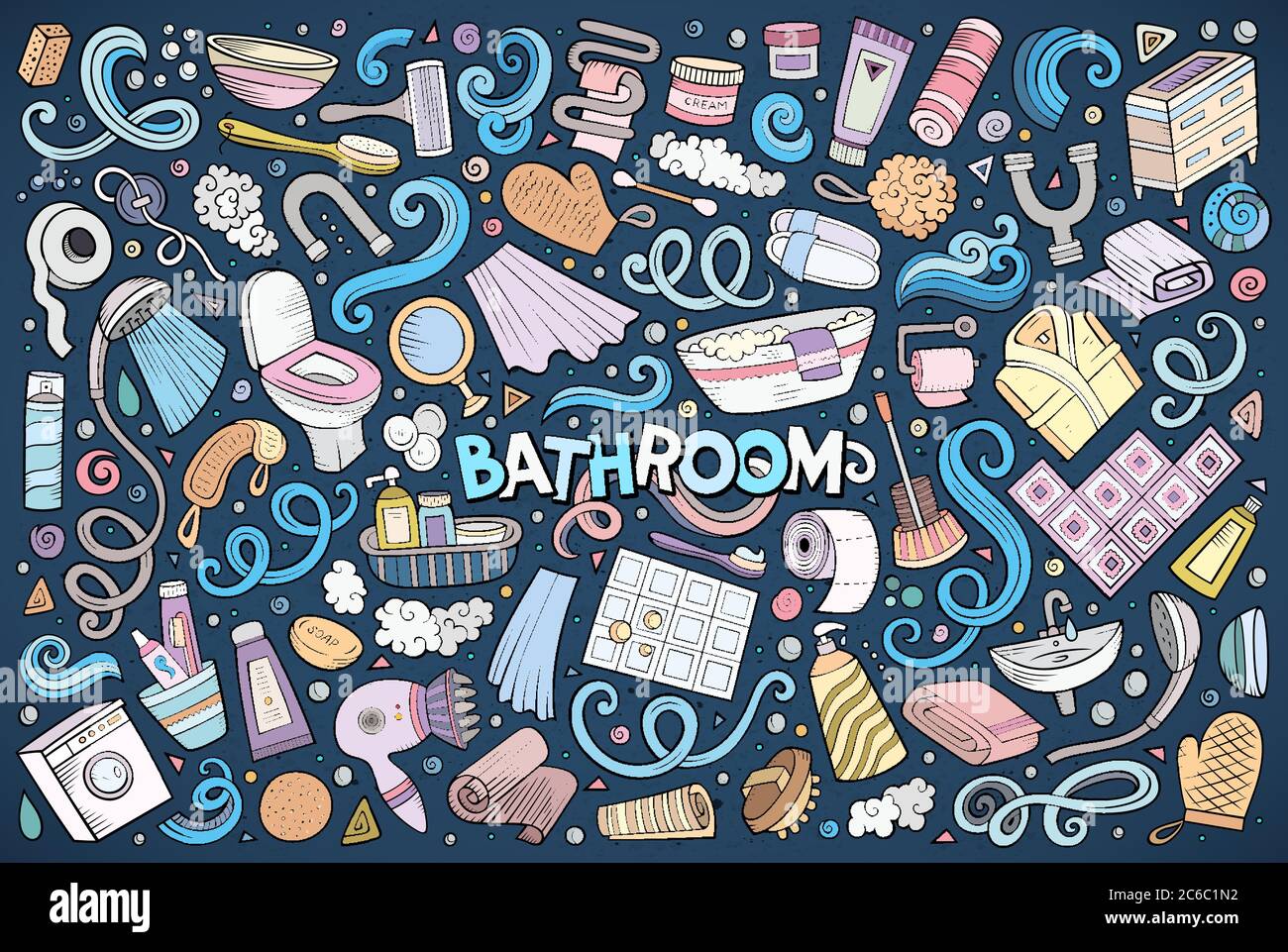 Vector set of Bathroom objects Stock Vector Image & Art - Alamy