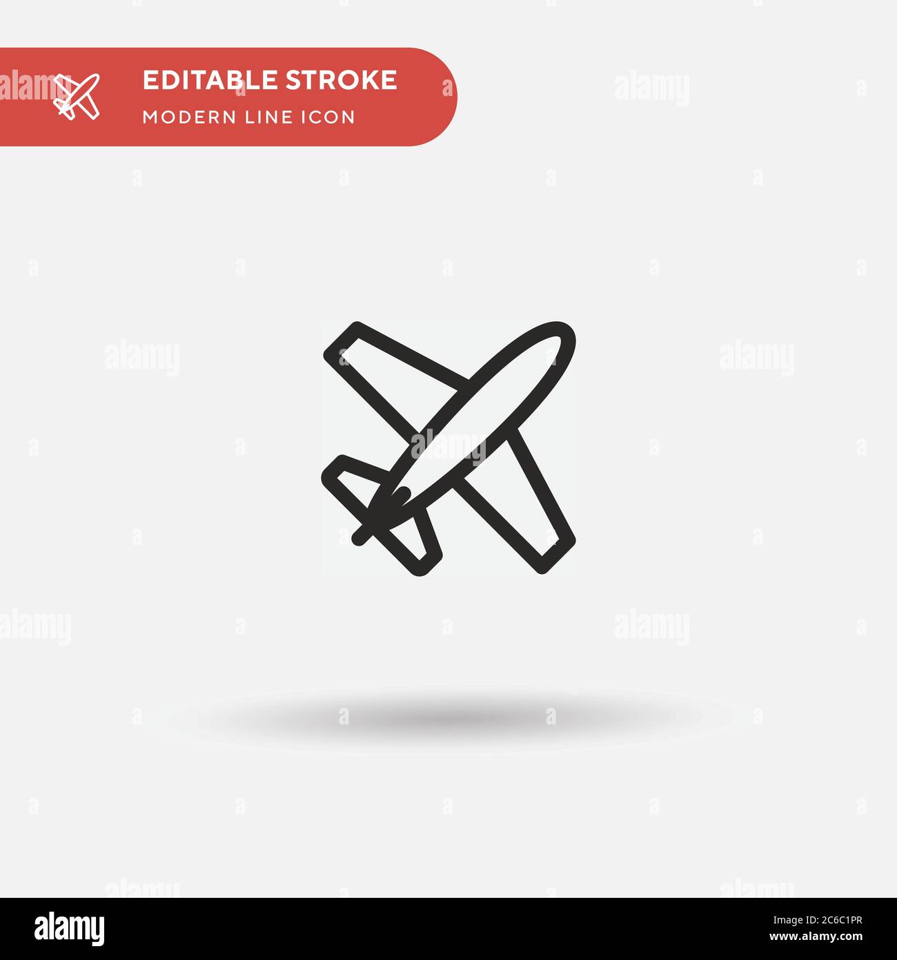 Airplane Simple vector icon. Illustration symbol design template for ...