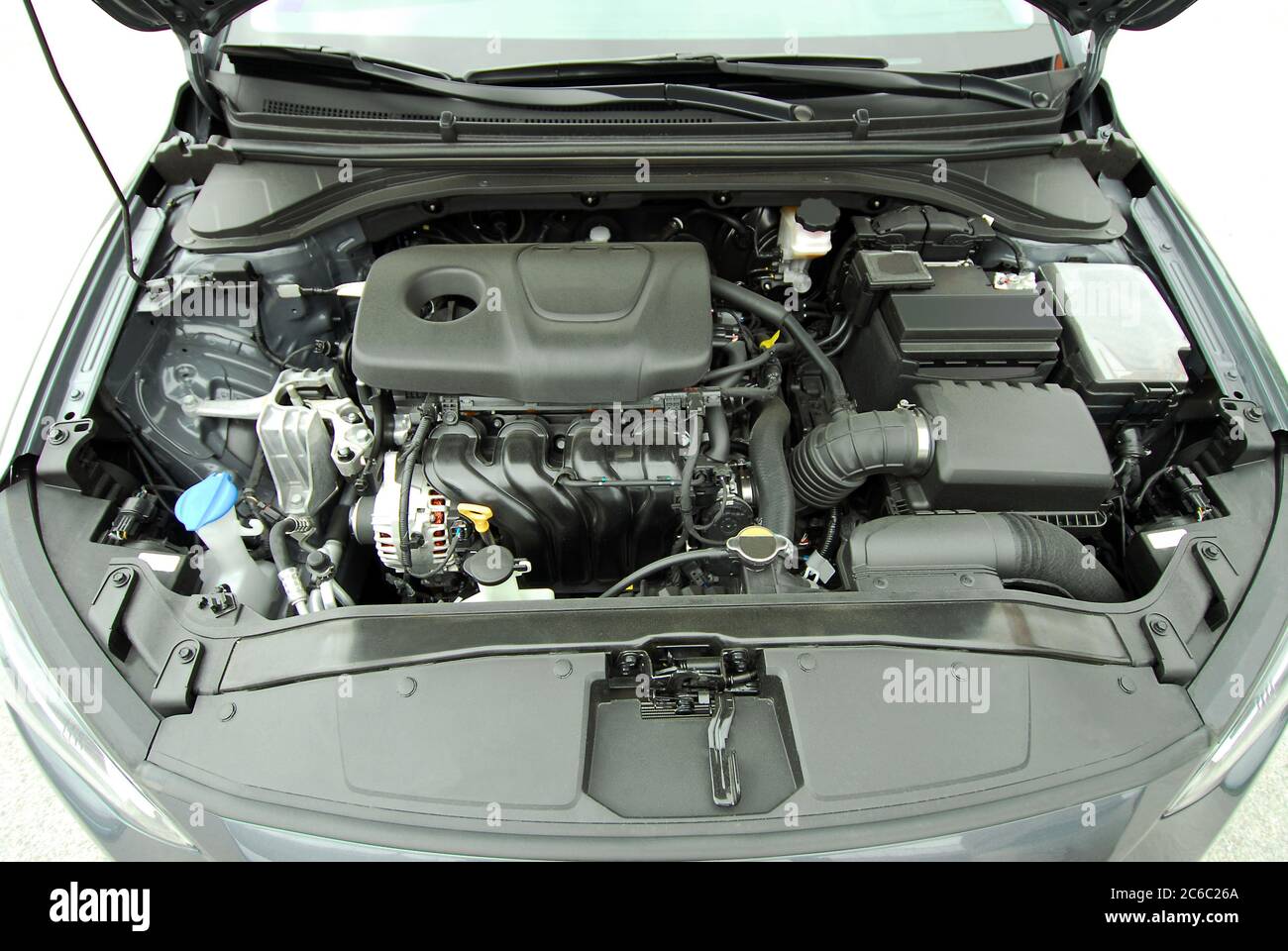 Engine in a passenger car Stock Photo - Alamy
