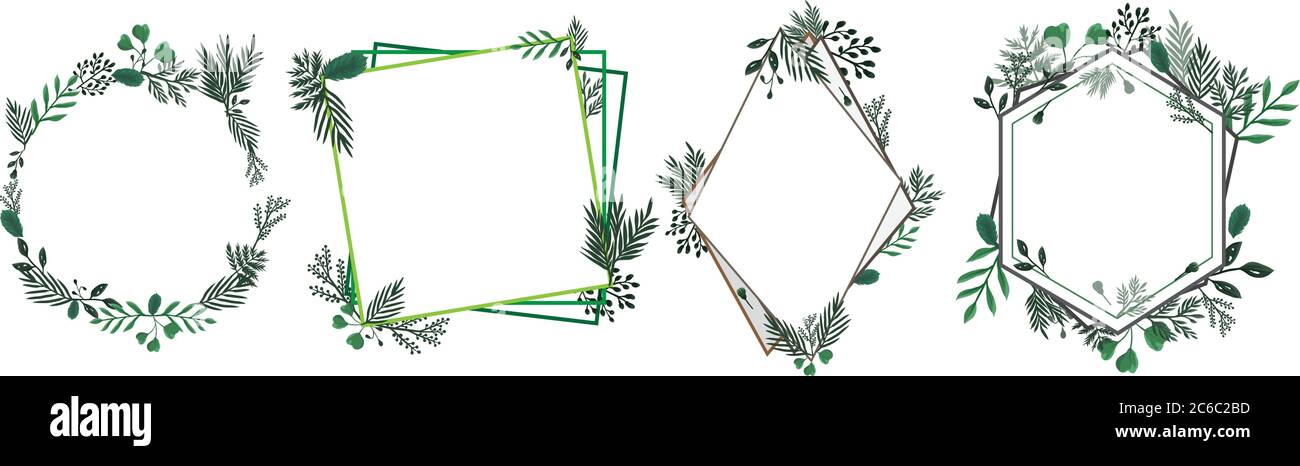 floral frame spring Stock Vector Image & Art - Alamy