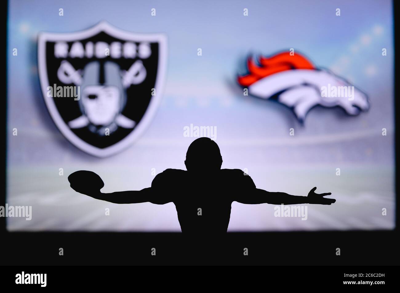 Las Vegas Raiders vs. Denver Broncos. NFL Game. American Football ...