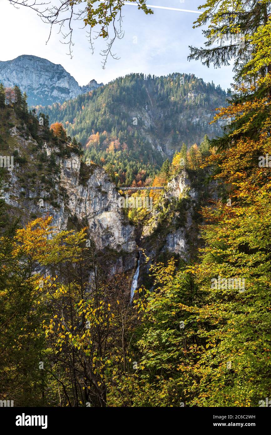 Bridge of Mary next to Neuschwanstein castle in Germany Stock Photo - Alamy