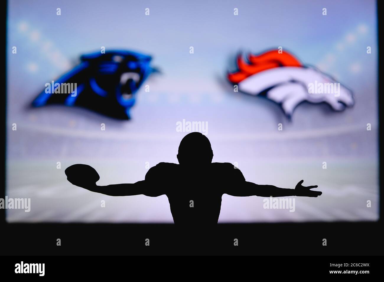 Carolina Panthers vs. Denver Broncos . NFL Game. American Football ...
