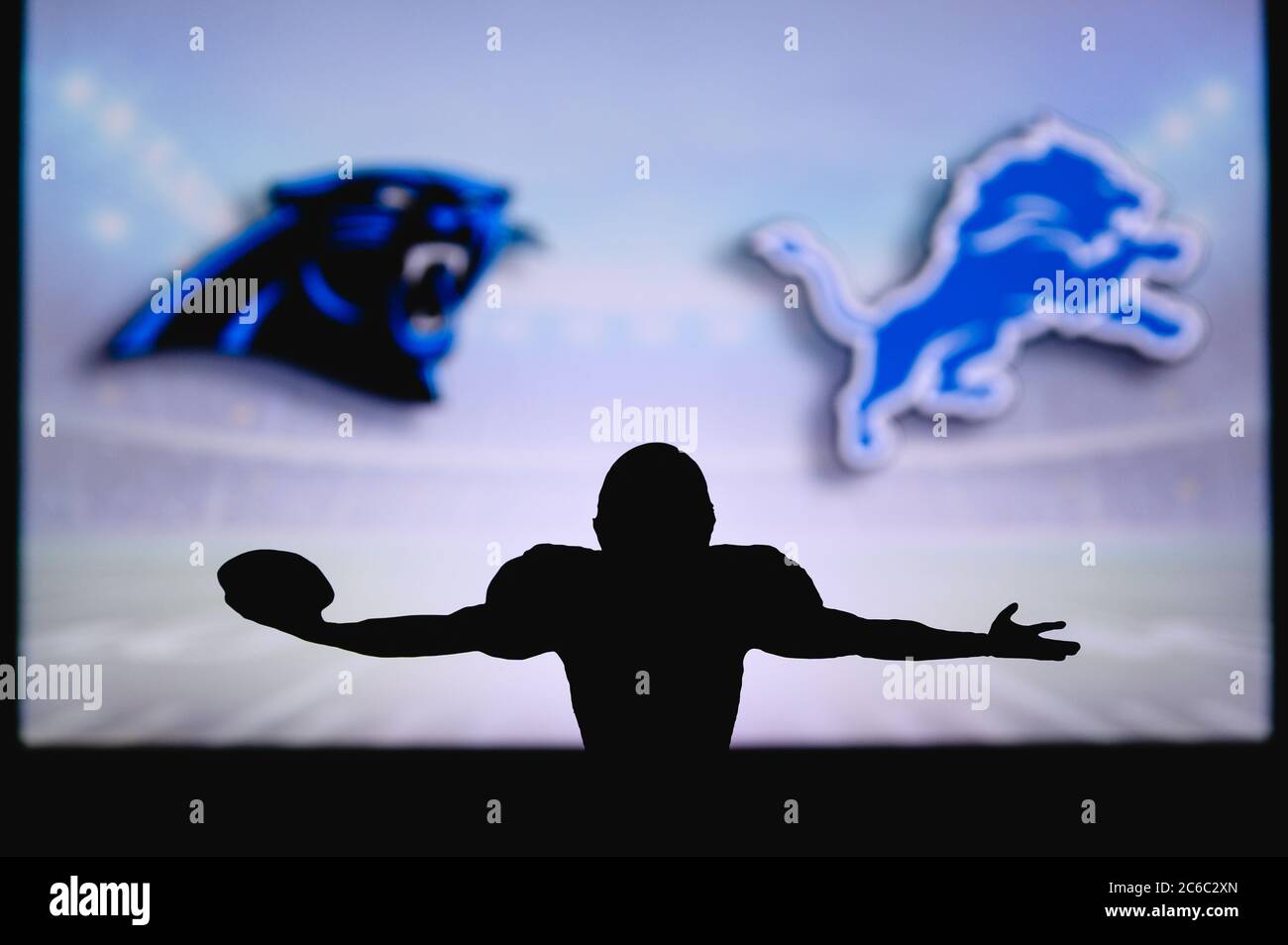Carolina Panthers vs. Detroit Lions. NFL Game. American Football League ...