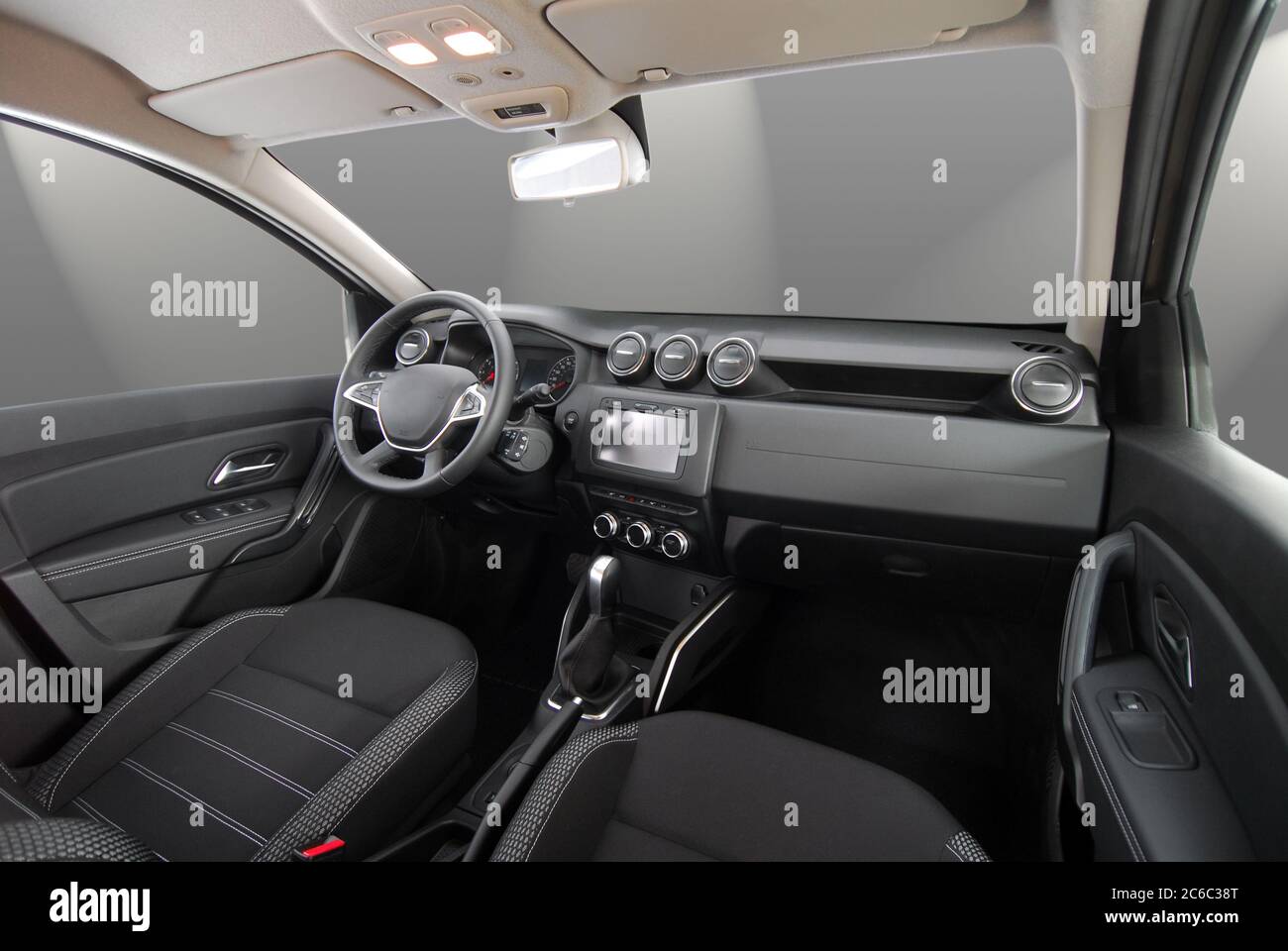 Dashboard of a modern car. Modern car interior Stock Photo - Alamy
