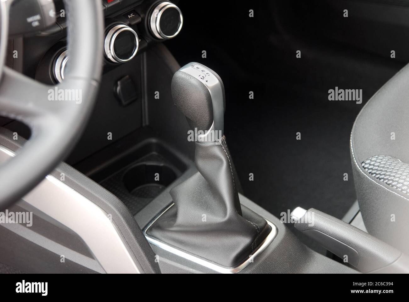Automatic gear shift. Automatic selector lever in the passenger car ...