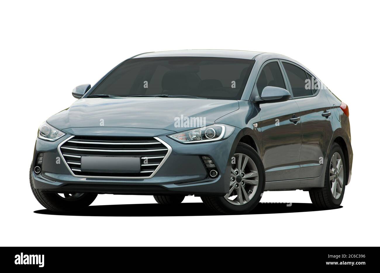 passenger car on a white background front view Stock Photo - Alamy