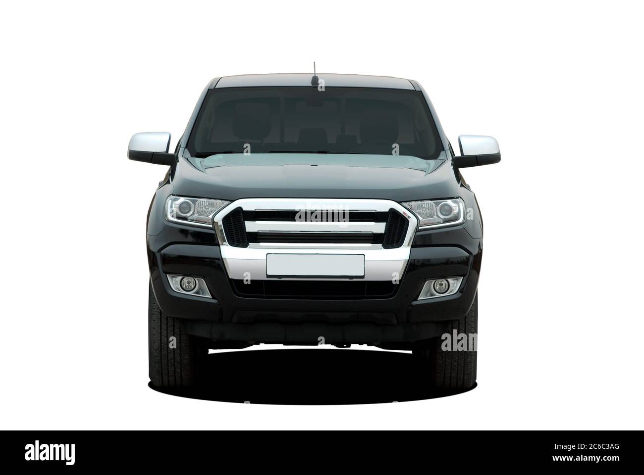 Pick up. Black pick up on a white background Stock Photo - Alamy