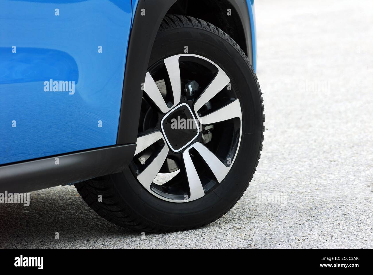 tire and alloy wheel on this passenger car Stock Photo - Alamy