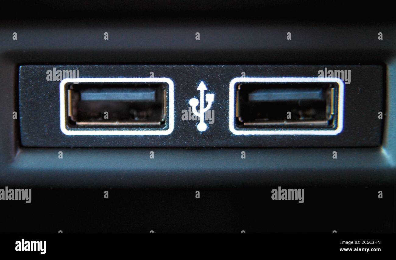 USB port in the car panel. Two USB port in the car panel. Two usb ports ...