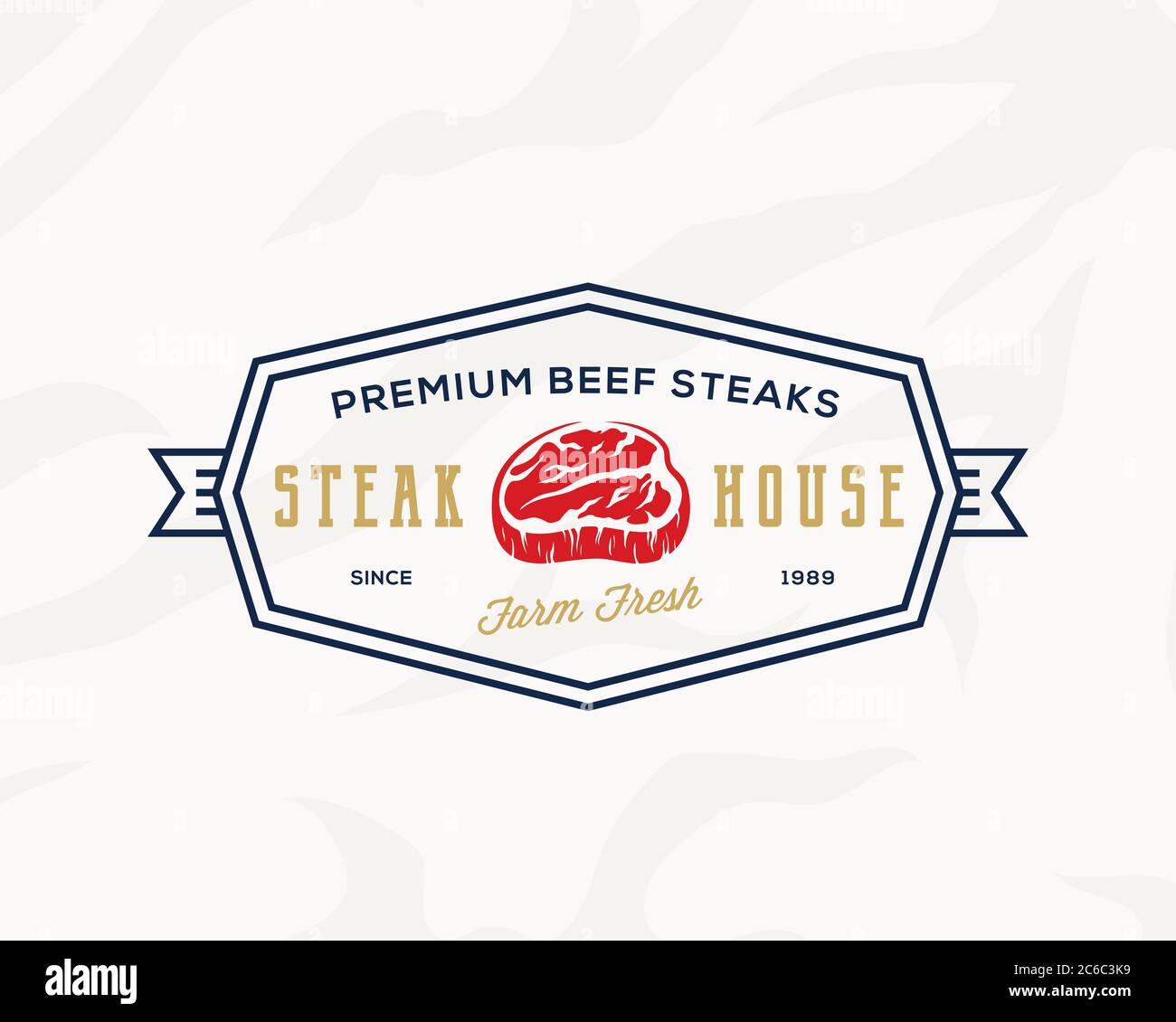 Premium Quality Vintage Meat Sign. Steak House Typography Label, Emblem ...