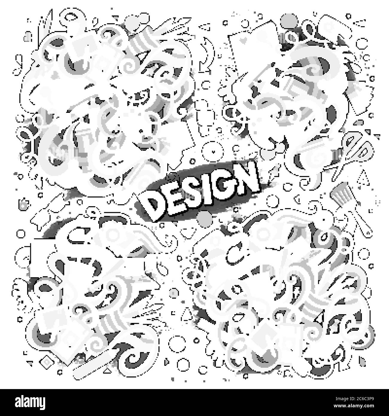 Vector set of doodle design theme items Stock Vector Image & Art - Alamy