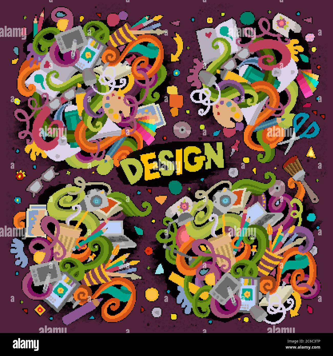 Vintage artist tools Stock Vector Images - Alamy