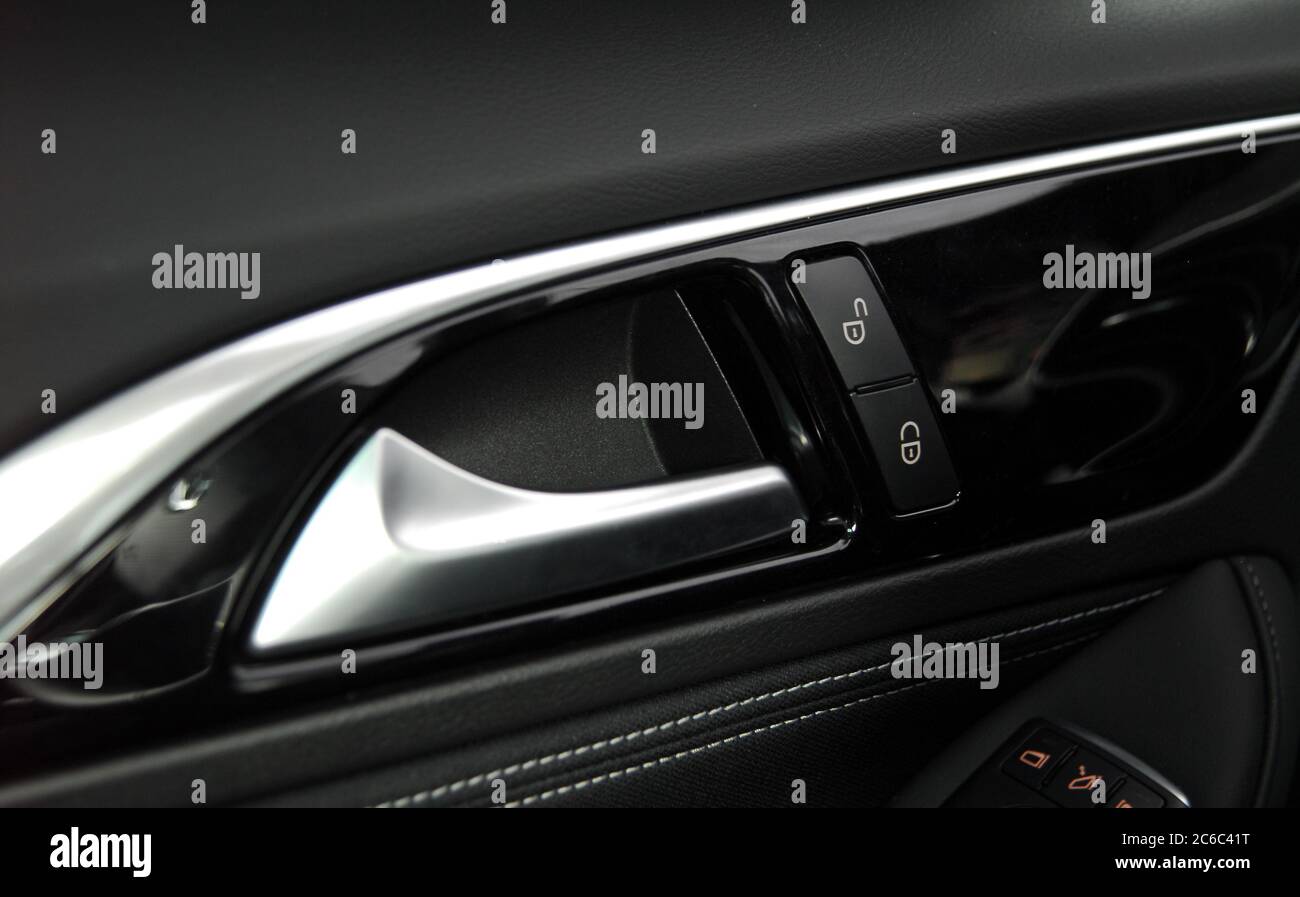 Car door handles and central locking Stock Photo - Alamy