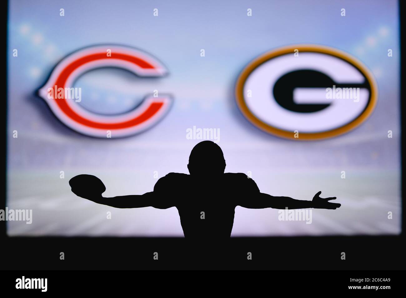 Chicago Bears vs. Green Bay Packers. NFL Game. American Football League ...