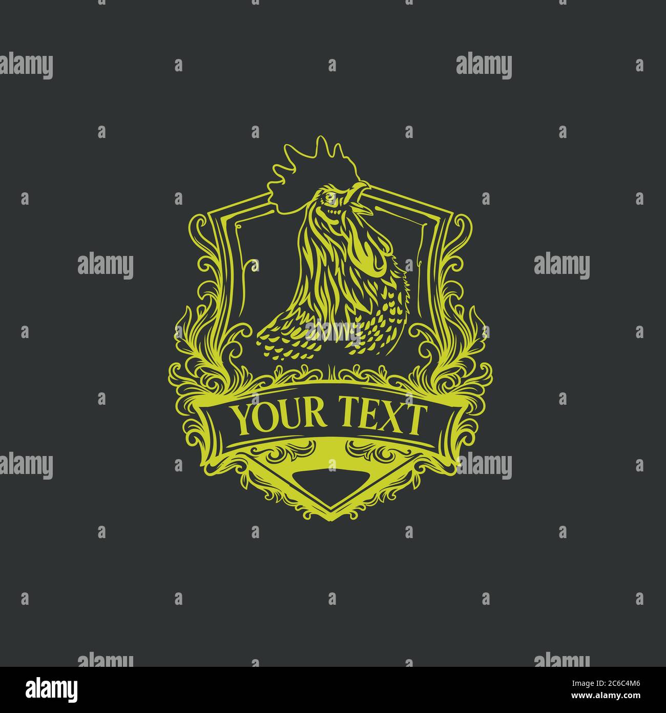 Rooster logo elegant,luxury logo, vintage logo, gold logo Stock Vector ...