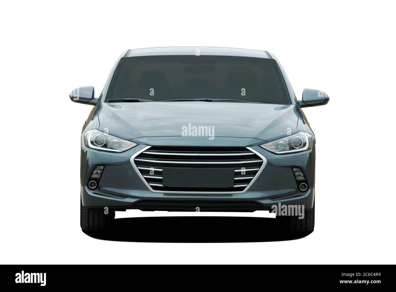 passenger car on a white background front view Stock Photo - Alamy