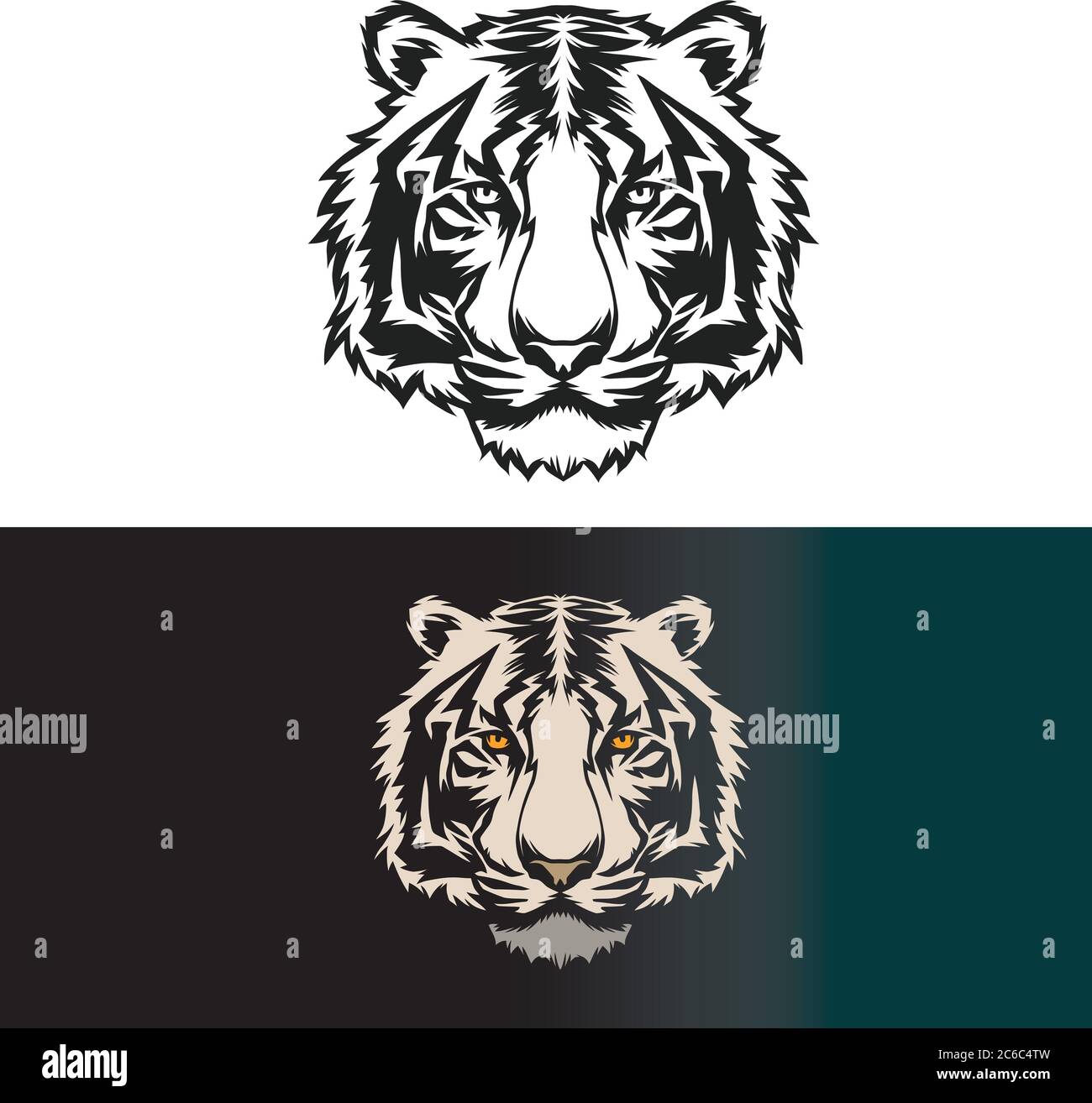 tiger head illustration Stock Vector Image & Art - Alamy