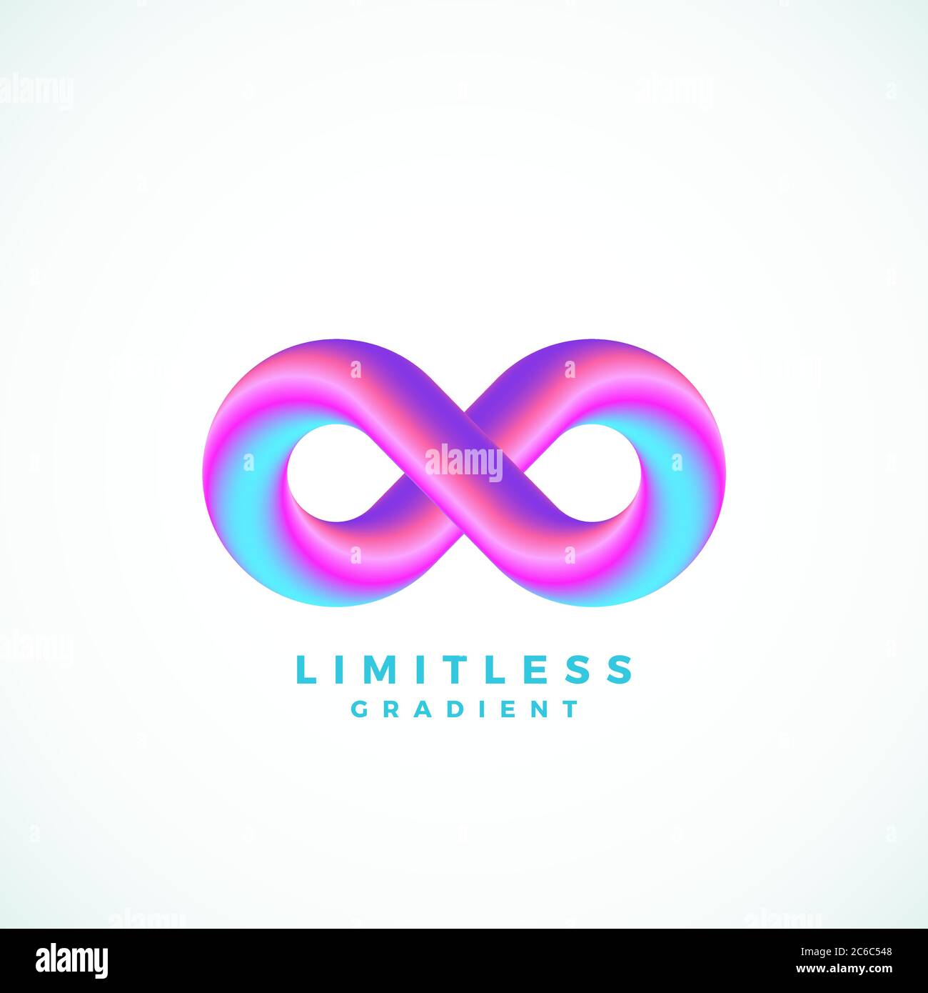 Abstract Vector Infinity Symbol with Modern Gradient and Typography ...