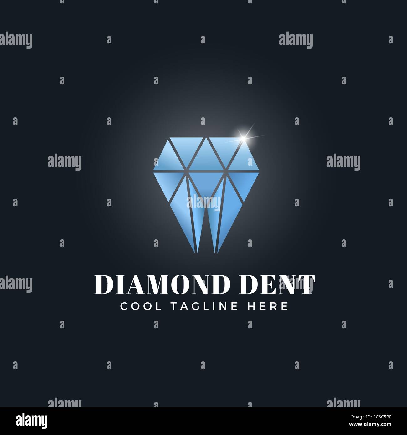 Diamond Dent Abstract Concept. Vector Emblem, Sign or Logo Template ...
