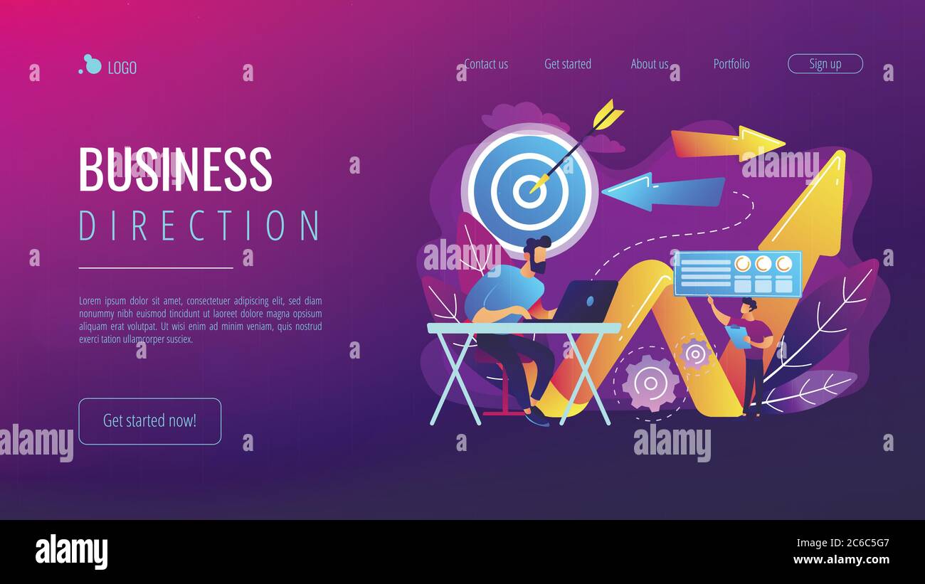 Business direction concept landing page Stock Vector Image & Art - Alamy