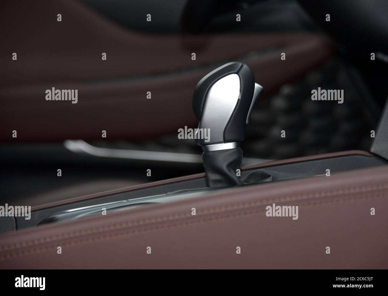 Automatic gear shift. Automatic selector lever in the passenger car ...