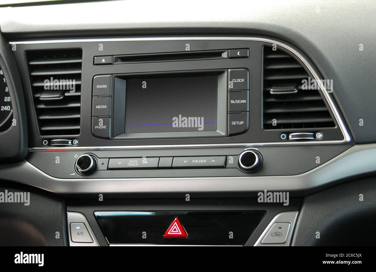 Screen multimedia system on dashboard in a modern car Stock Photo - Alamy