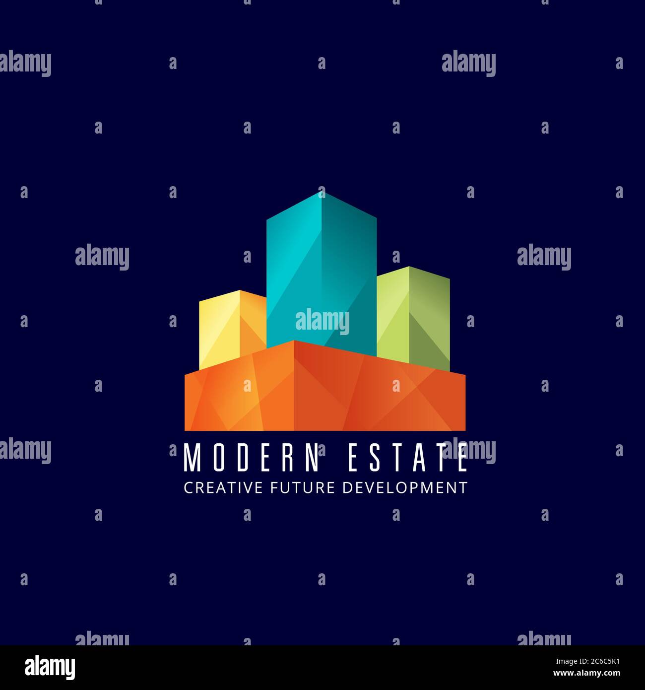 Modern Estate Abstract Vector Sign, Emblem or Logo Template. Creative ...
