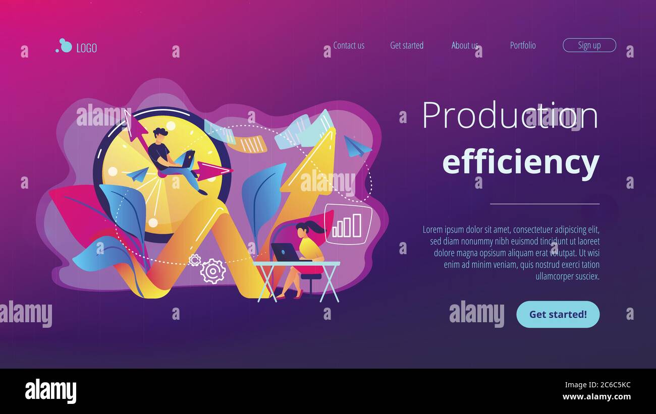 Productivity concept landing page Stock Vector Image & Art - Alamy