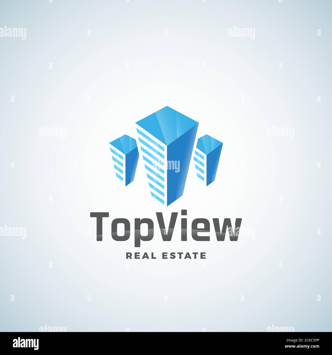 Top View Real Estate Abstract Vector Label, Emblem or Logo Template ...