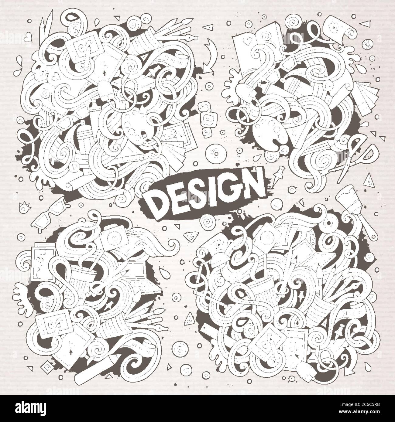 Vector set of doodle design theme items Stock Vector Image & Art - Alamy