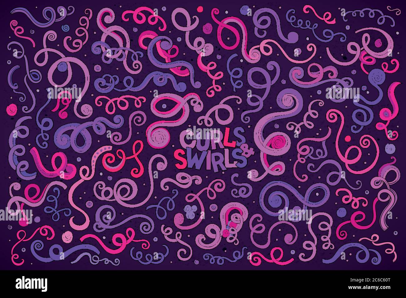 Vector hand drawn Doodle cartoon set of curls and swirls Stock Vector ...