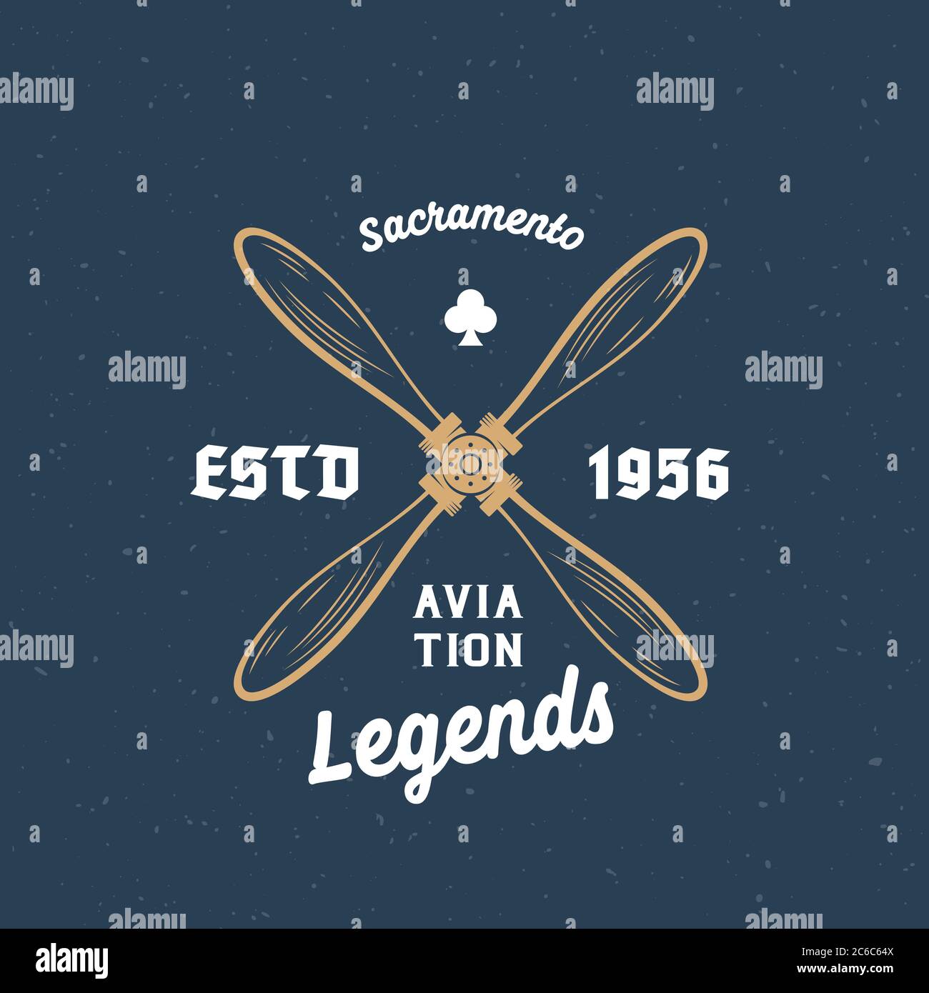Aviation Legends Airplane Vector Retro Label, Sign or Logo Template ...