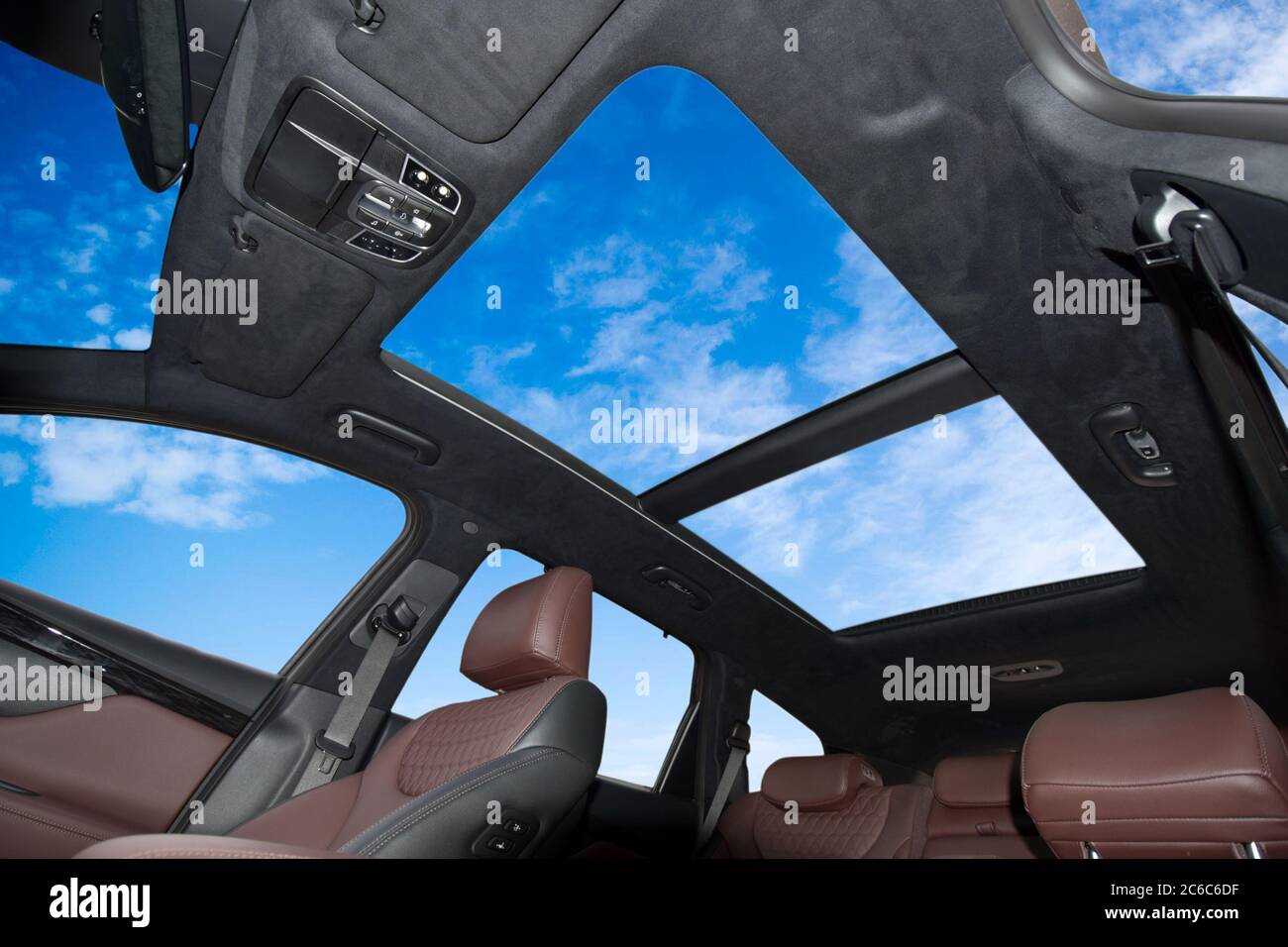 Panoramic sunroof in car hi-res stock photography and images - Alamy
