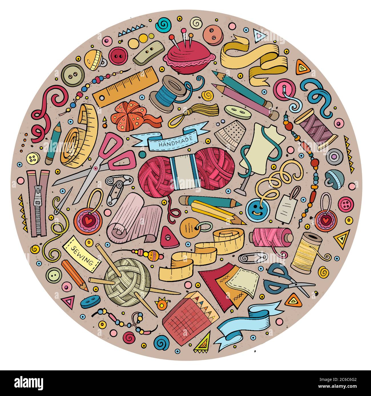 Hand made items Stock Vector Images - Alamy