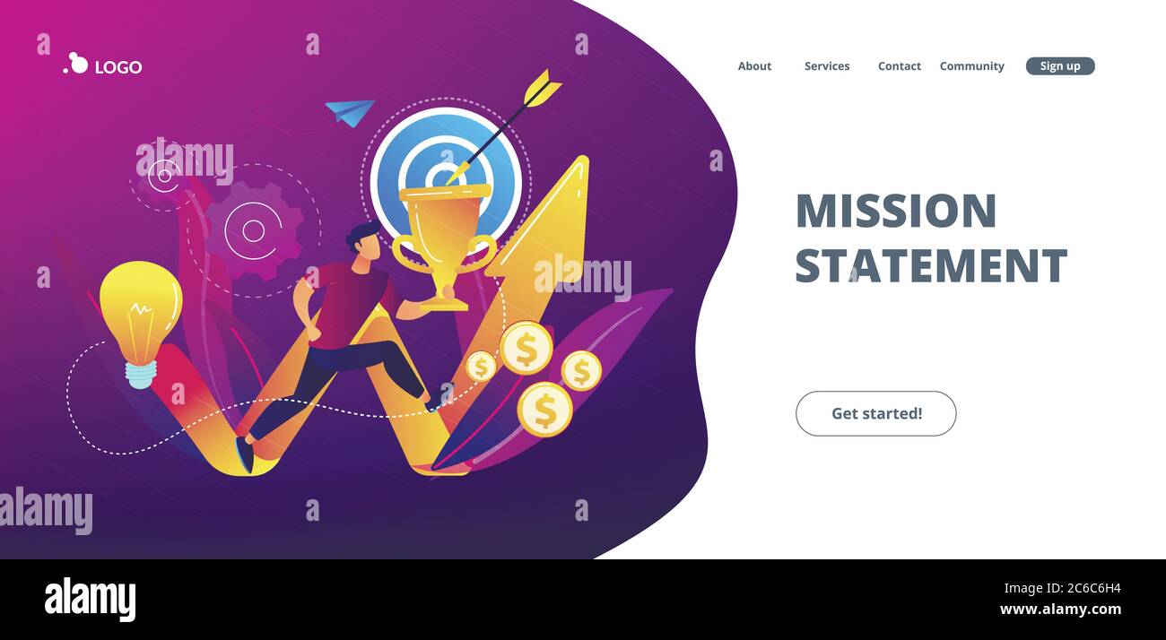 Vision business strategy neon Stock Vector Images - Alamy