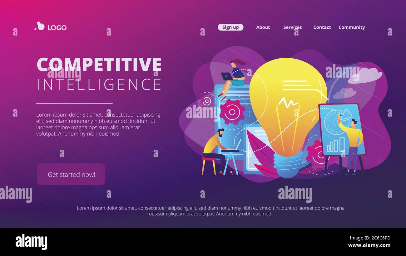 Competitive intelligence concept landing page Stock Vector Image & Art ...