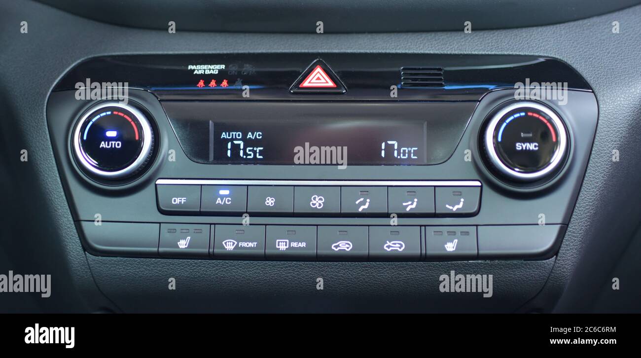 Car Air Conditioner buttons Stock Photo - Alamy