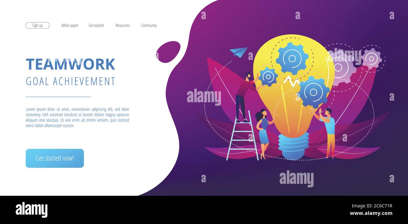 Teamwork concept landing page Stock Vector Image & Art - Alamy