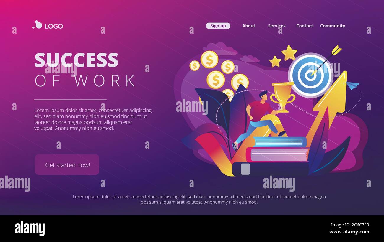 Motivation concept landing page Stock Vector Image & Art - Alamy