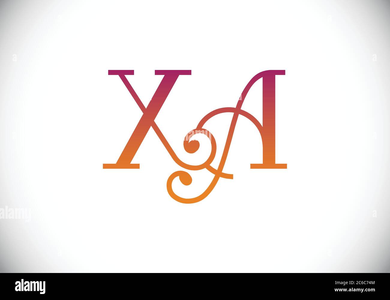 Initial Monogram Letter X A Logo Design Vector Template. X A Letter ...